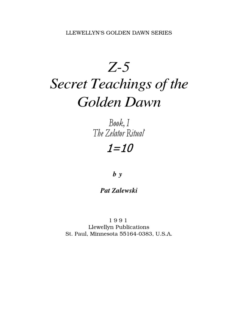 Zalewski - Z5 Book 2 Zelator (Ocr) | PDF