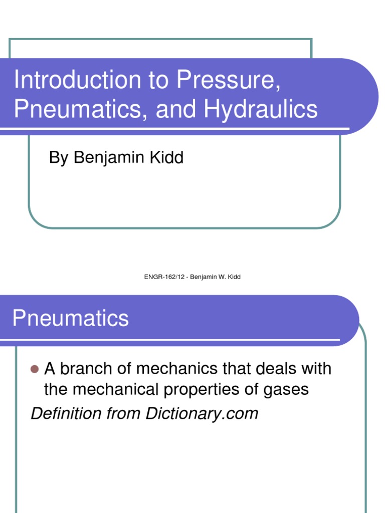 Introduction To Pressure Pneumatics and Hydraulics | PDF