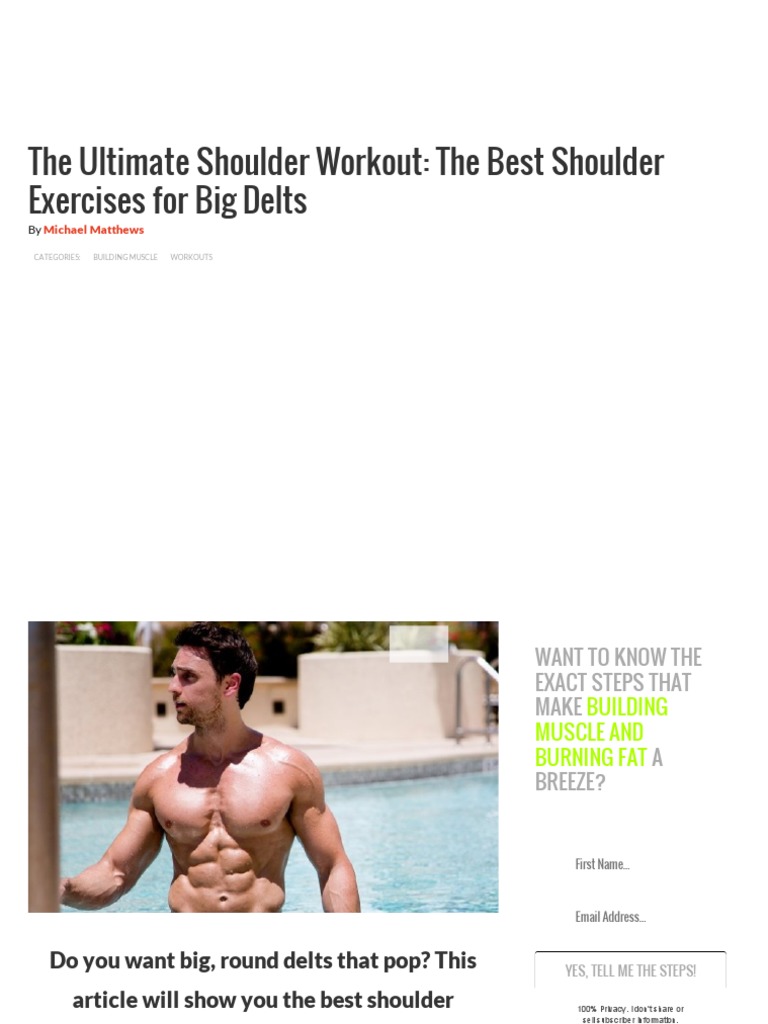 The Ultimate Shoulder Workout - The Best Shoulder Exercises For Big ...