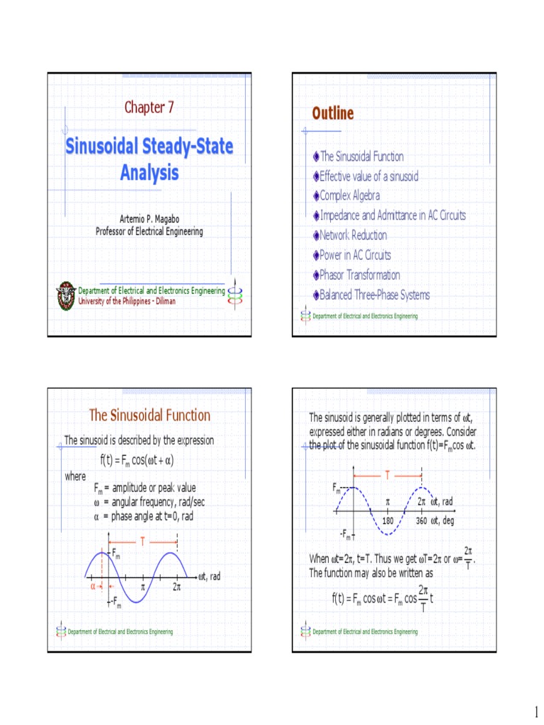 EEE3 Lecture 5 - Exam2 - Sinusoidal Steady-State Analysis | PDF | Ac Power | Electrical Impedance
