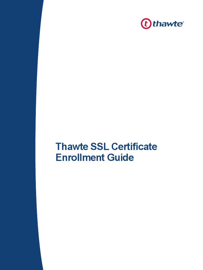 Thawte SSL Certificate Enrollment Guide | Download Free PDF | Public ...