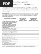 Operating Room Checklist