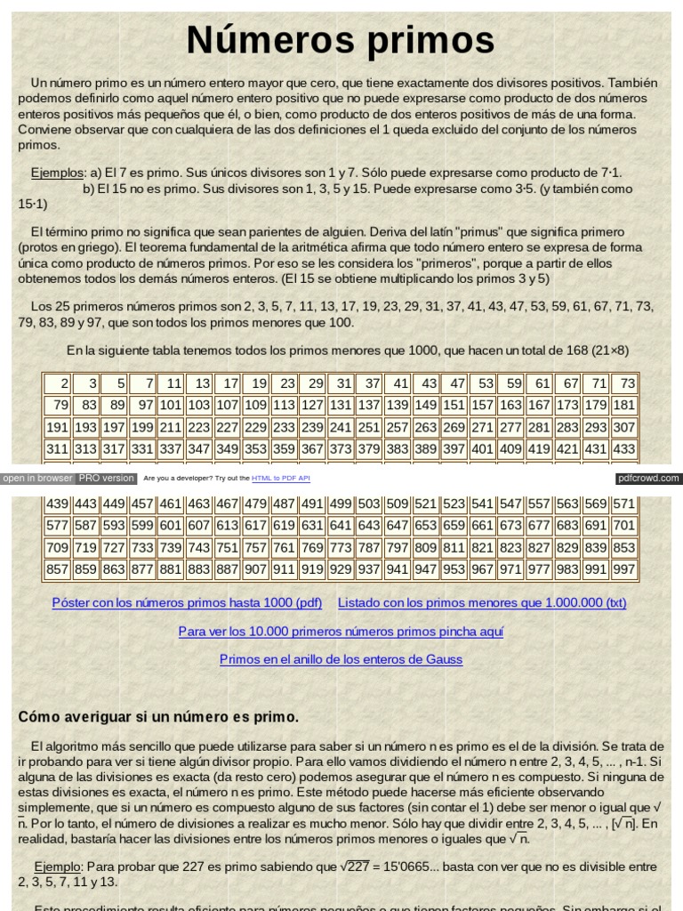Introducción a Números Primos | PDF | Número primo | Teoría del anillo