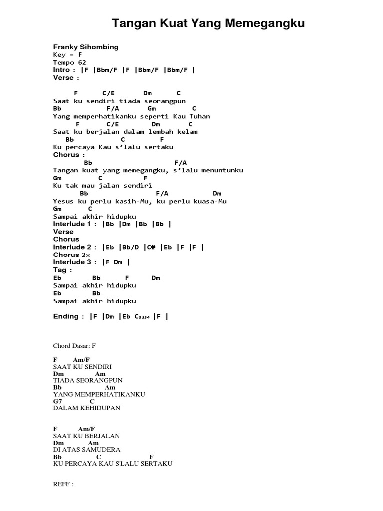 Tangan Kuat Memegangku Chord | PDF