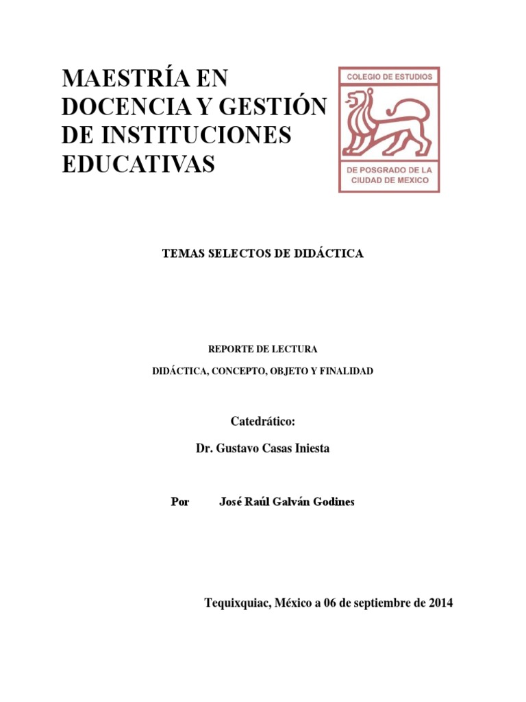 Significado de la finalidad didáctica | PDF | Conocimiento | Teoría