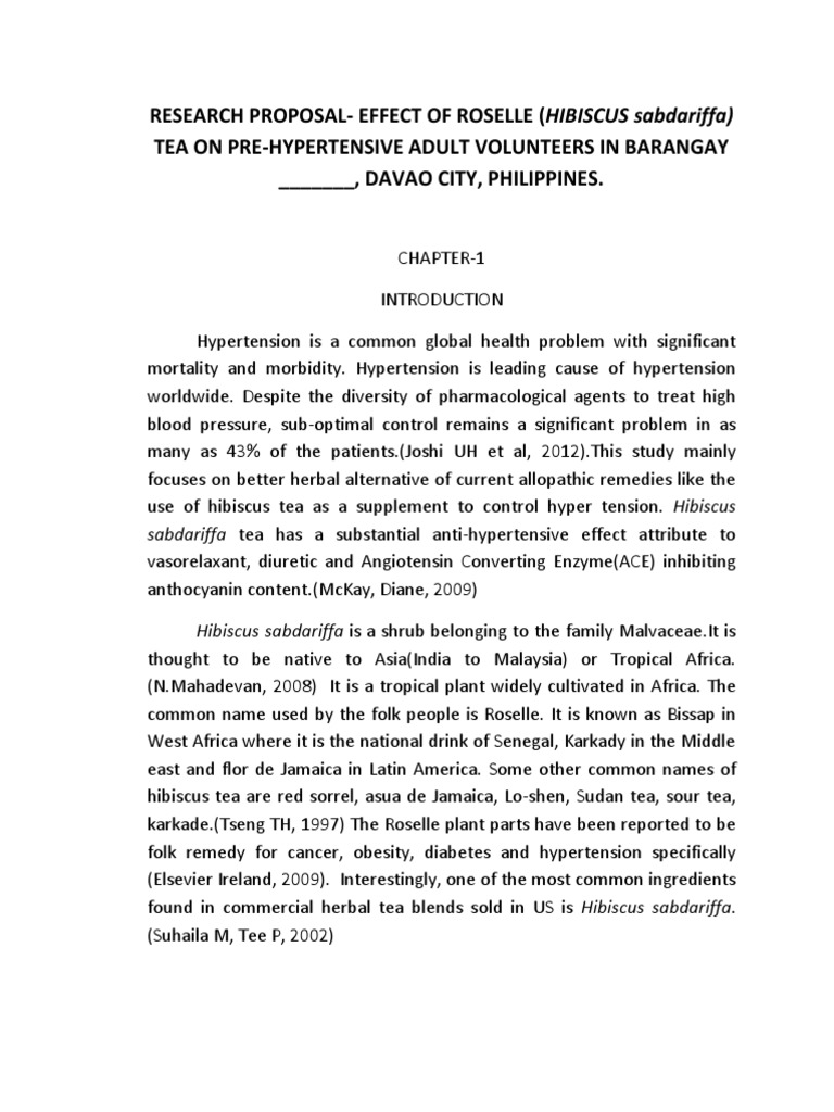 Research Proposal | PDF | Blood Pressure | Hypertension