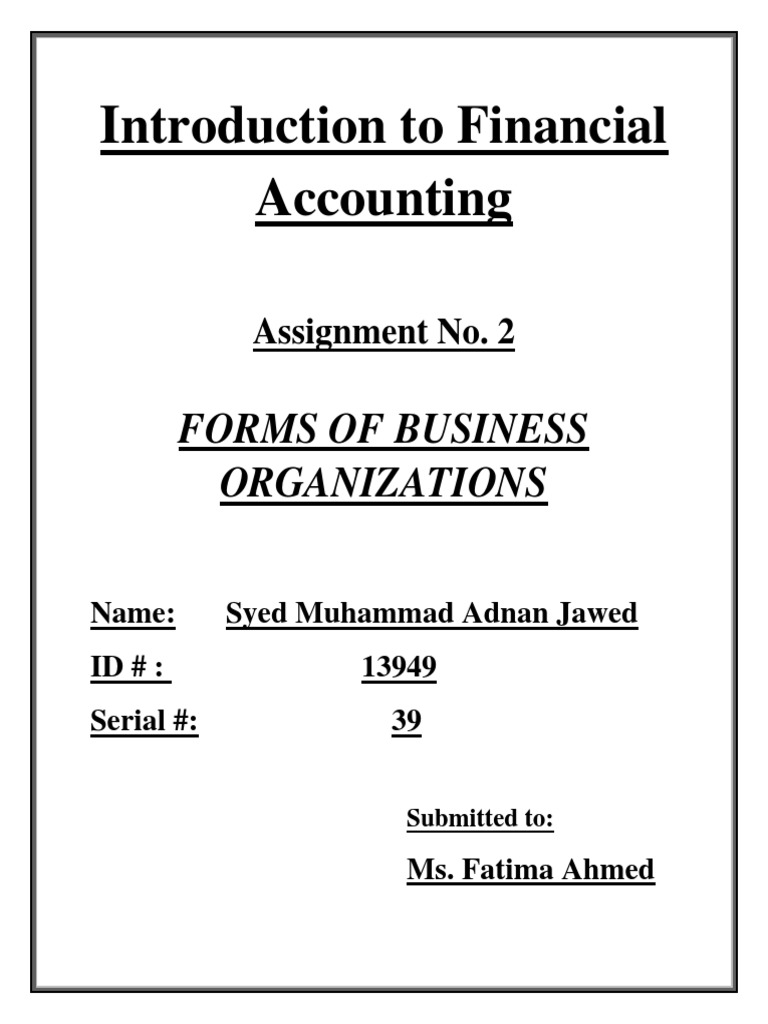 IFA Assignment | PDF | Corporations | Partnership