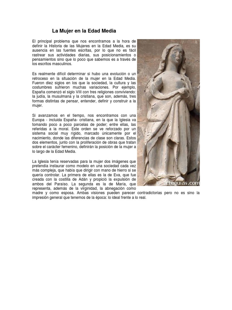 La Mujer en la Edad Media: Rol y Vida | PDF | Baja Edad Media | Mujer