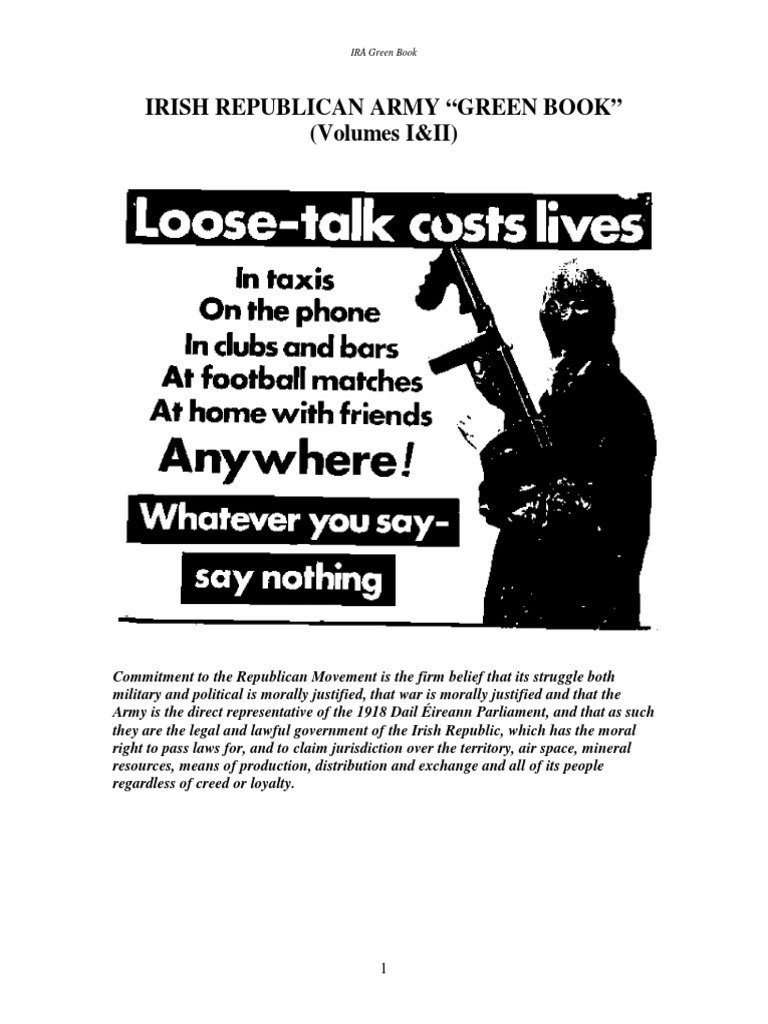 IRA Green Book, Volumes 1 and 2 | PDF | Public Sphere | Government