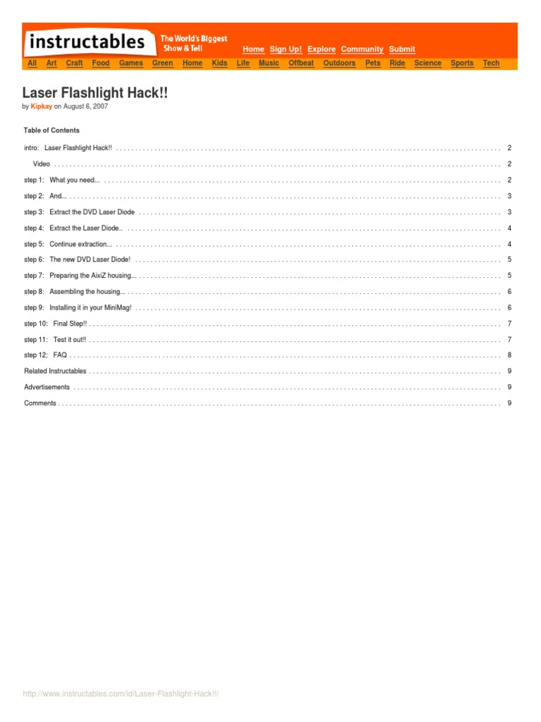 Laser Flashlight Hack Pdf