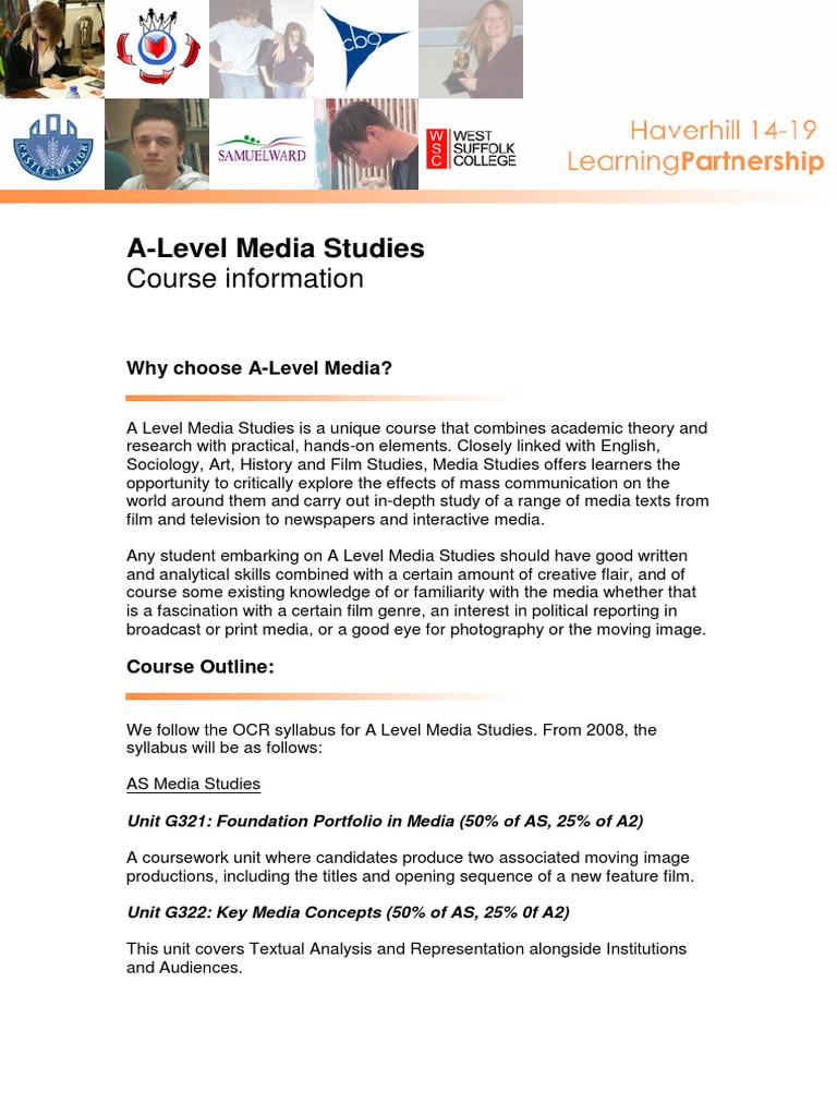 A Level MediaStudies | PDF | Gce Advanced Level (United Kingdom) | Mass ...