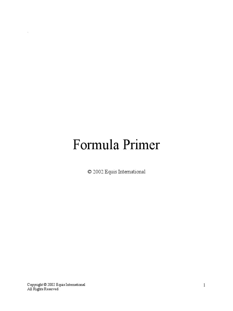 MetaStock Formula Primer | PDF | Function (Mathematics) | Moving Average