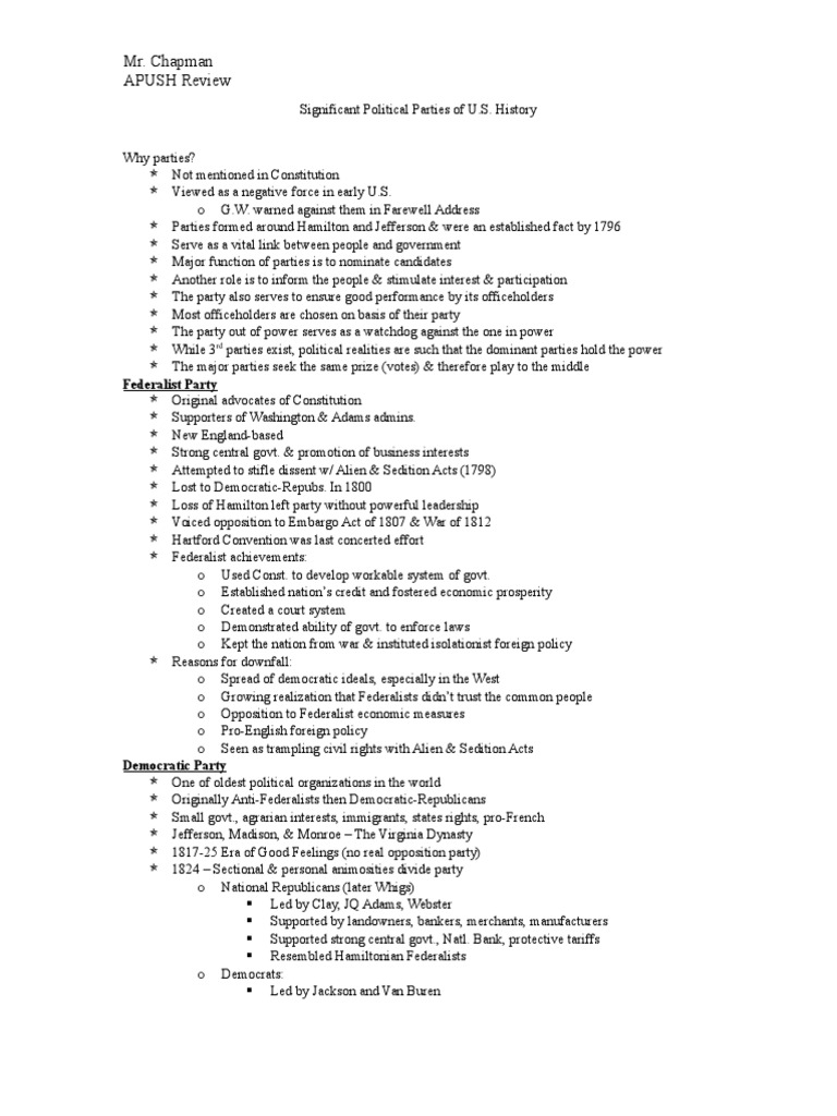 Significant Political Parties APUSH Review (1) | Whig Party (United ...