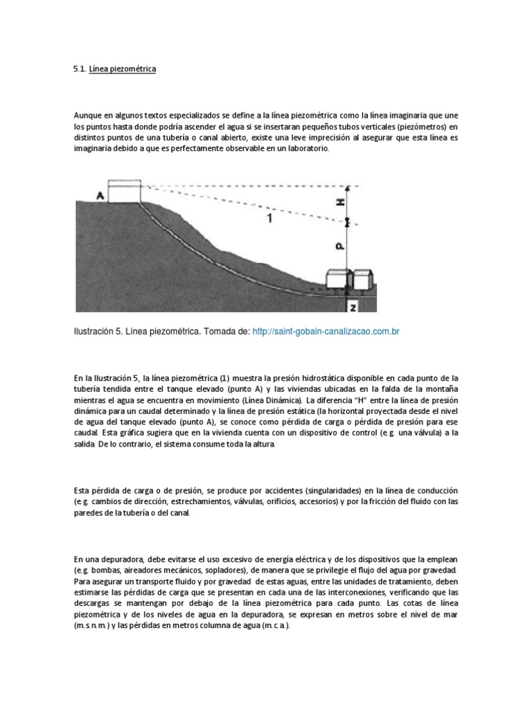 Linea Piezometrica | PDF | Presión | Física Aplicada e Interdisciplinaria