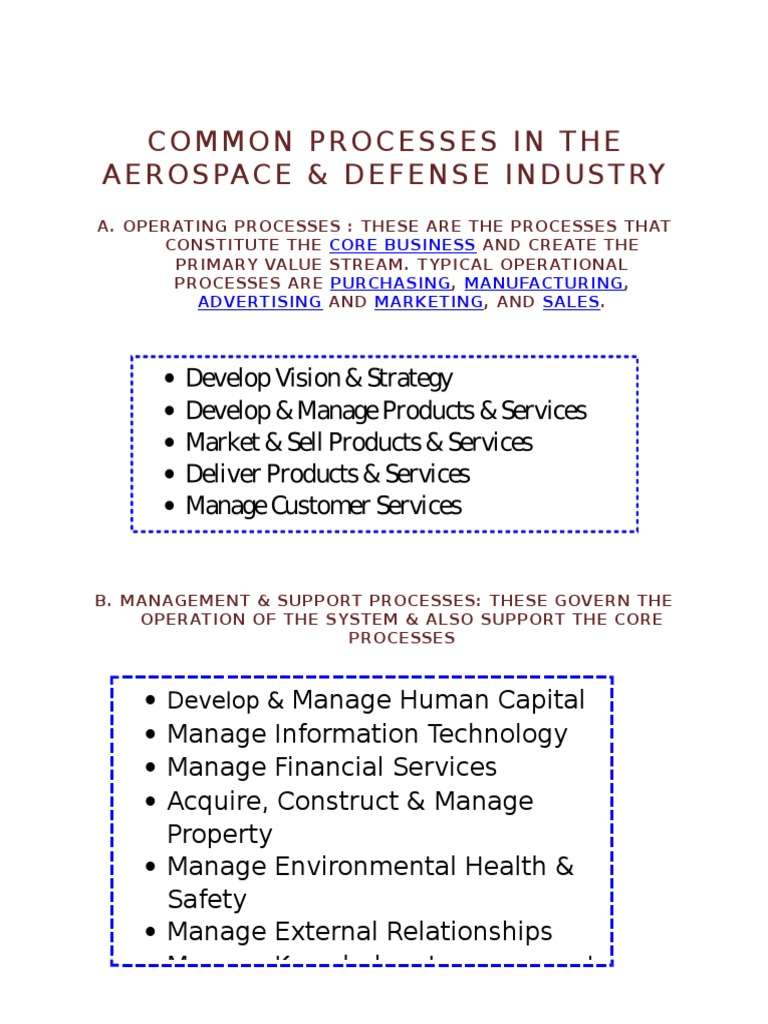 Aerospace Def Common Processes Grp19 | PDF