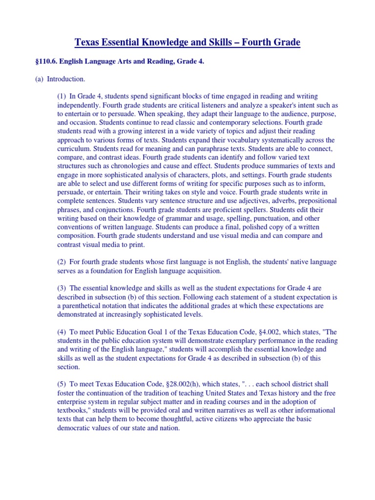 Texas Fourth Grade Science | PDF | Division (Mathematics) | Science