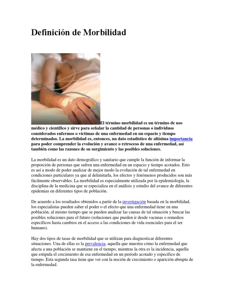 Definición de Morbilidad | PDF