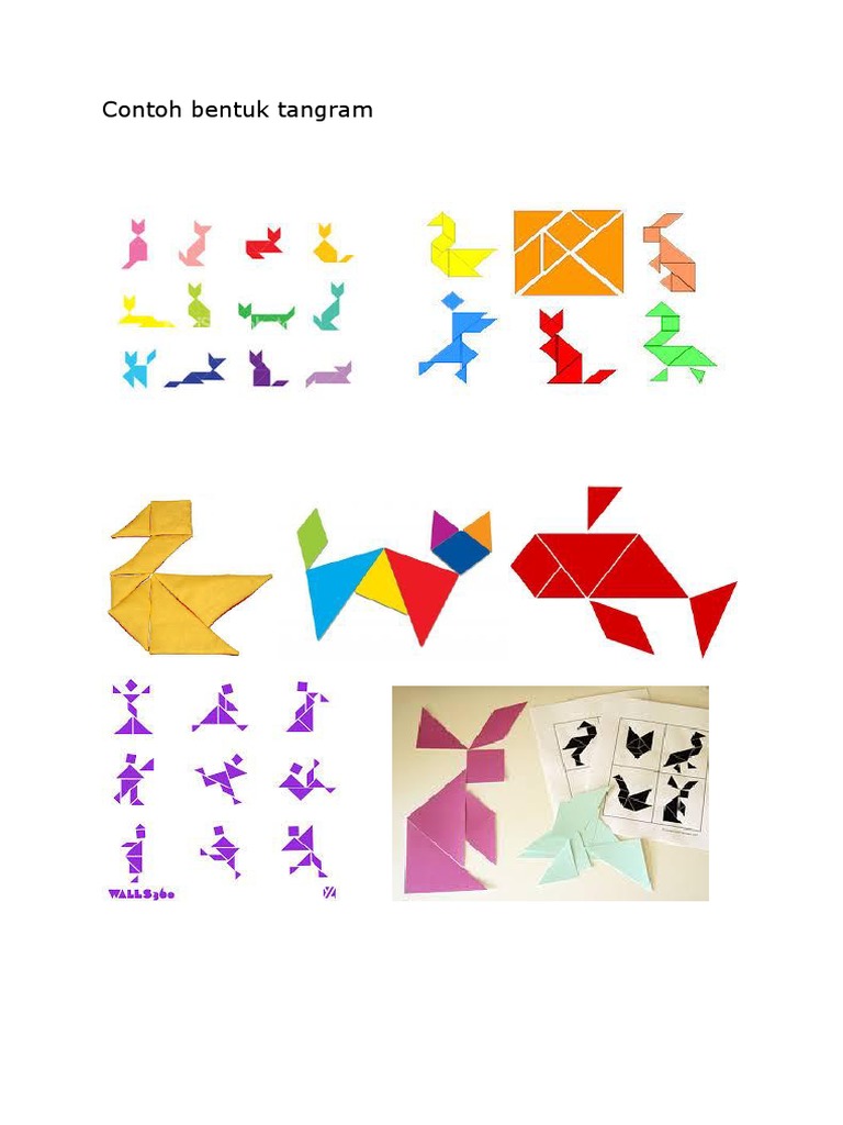 Contoh Bentuk Tangram | PDF