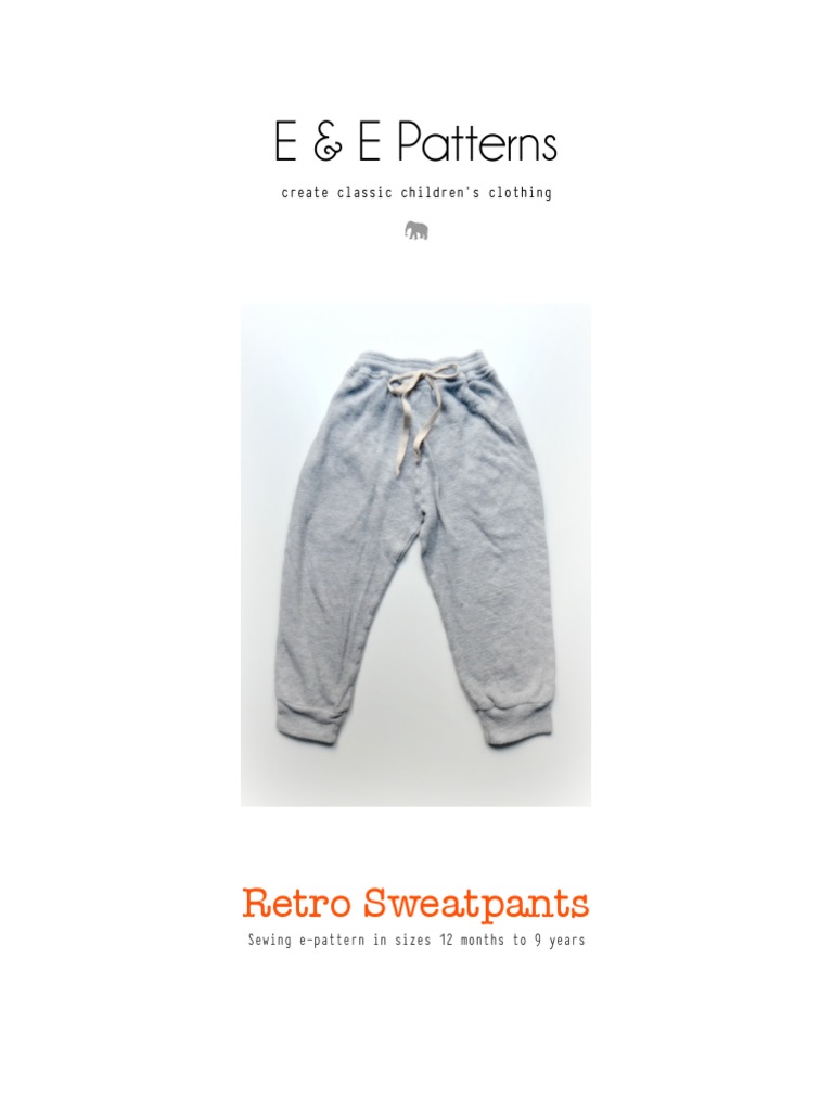 Retro Sweatpants Pattern | Download Free PDF | Seam (Sewing) | Sewing