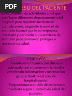 Ingreso y Egreso Del Paciente | PDF | Hospital | Enfermería
