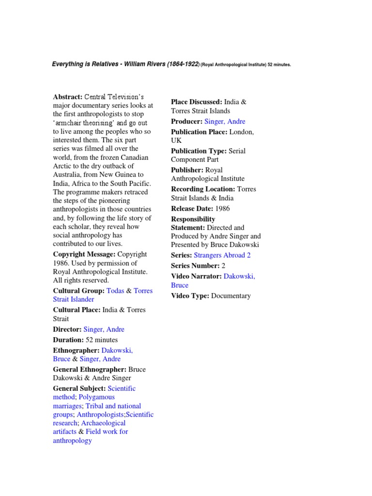 Everything Is Relative | PDF | Kinship | Marriage