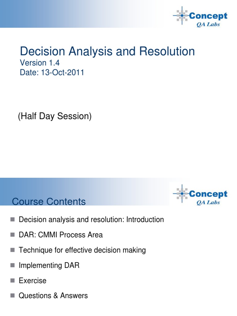 Decision Analysis and Resolution: (Half Day Session) | PDF | Cost ...