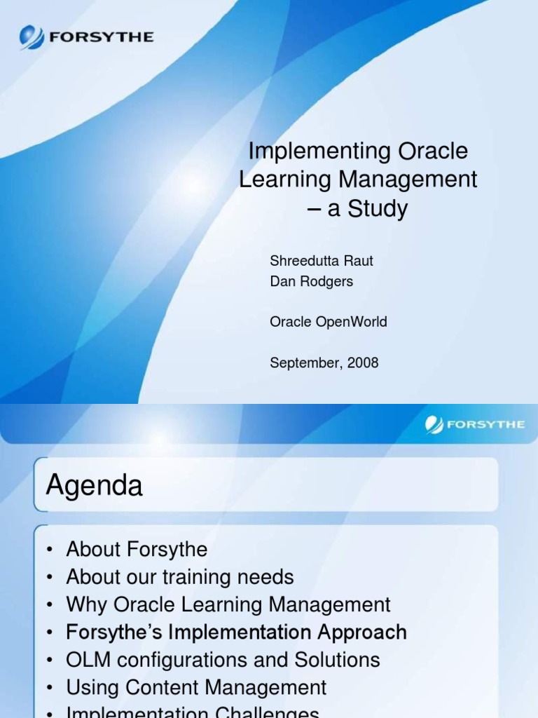 Oracle Learning Management | PDF | Data Center | Information Technology