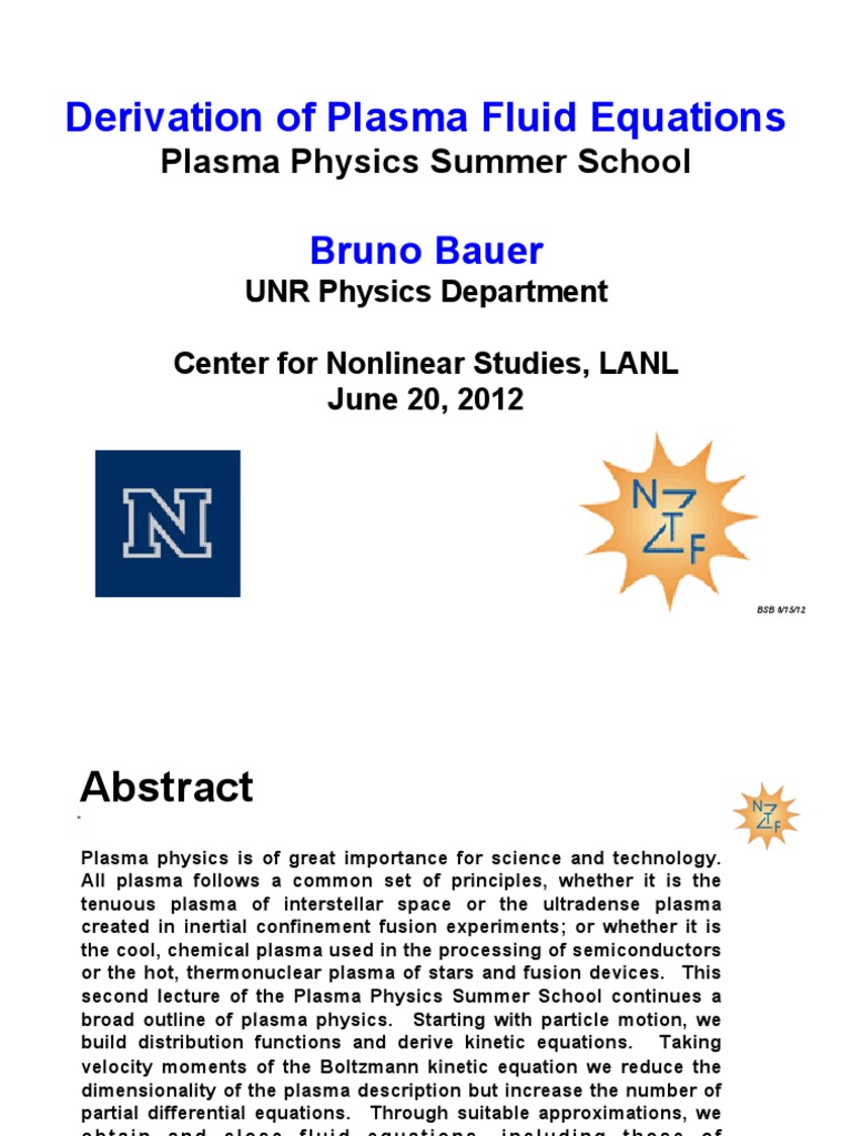 Deriving Fluid Equations from Kinetic Theory: A Pathway from Particle Dynamics to Macroscopic ...