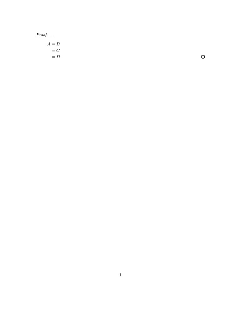 Proof of A Equals B, C, and D | PDF