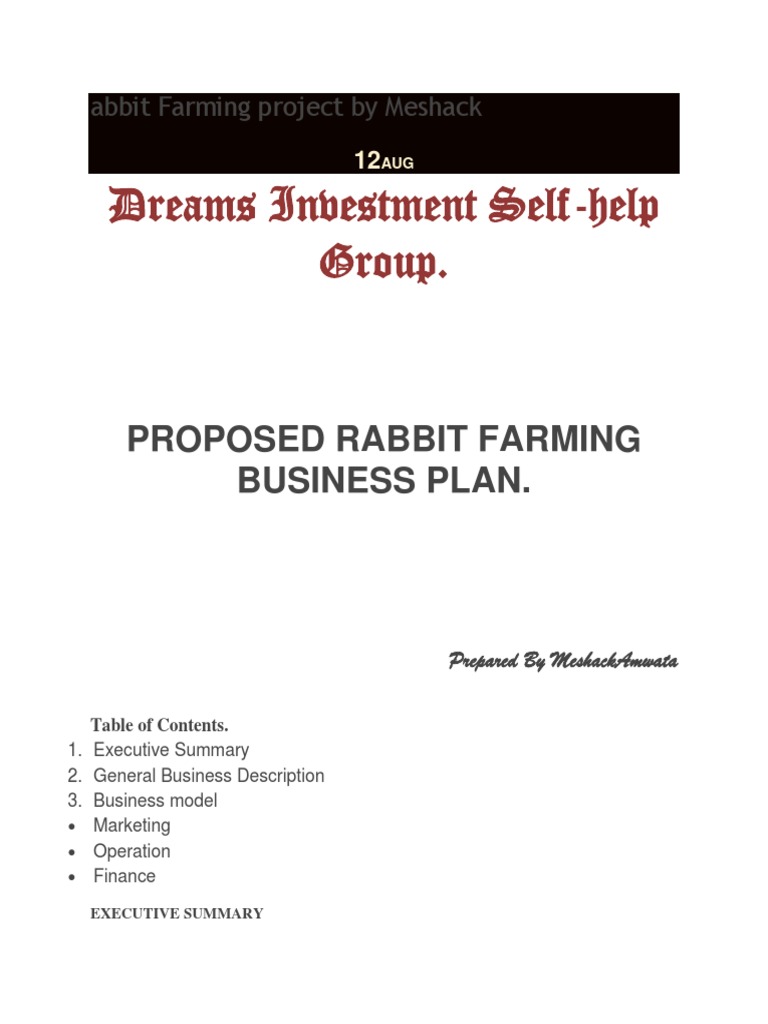 Abbit Farming Project by | PDF | Rabbit | Meat