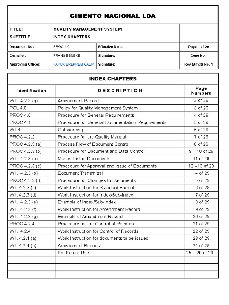 Quality Management System Master18 February 2014 Pdf Quality