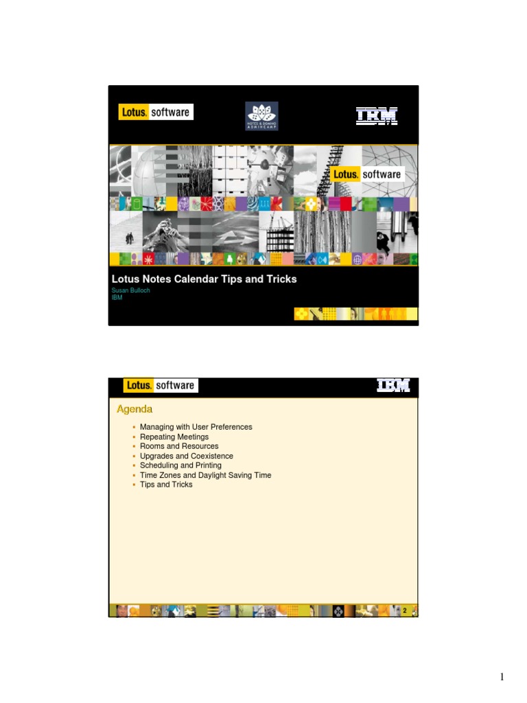 Lotus Notes Calendar Management Tips | PDF | Ibm Notes | Daylight ...