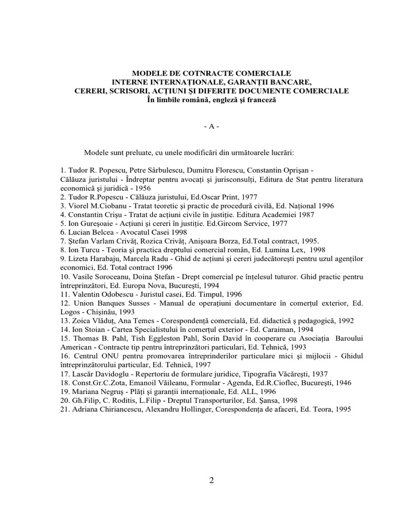 Modele Contracte Comerciale | PDF