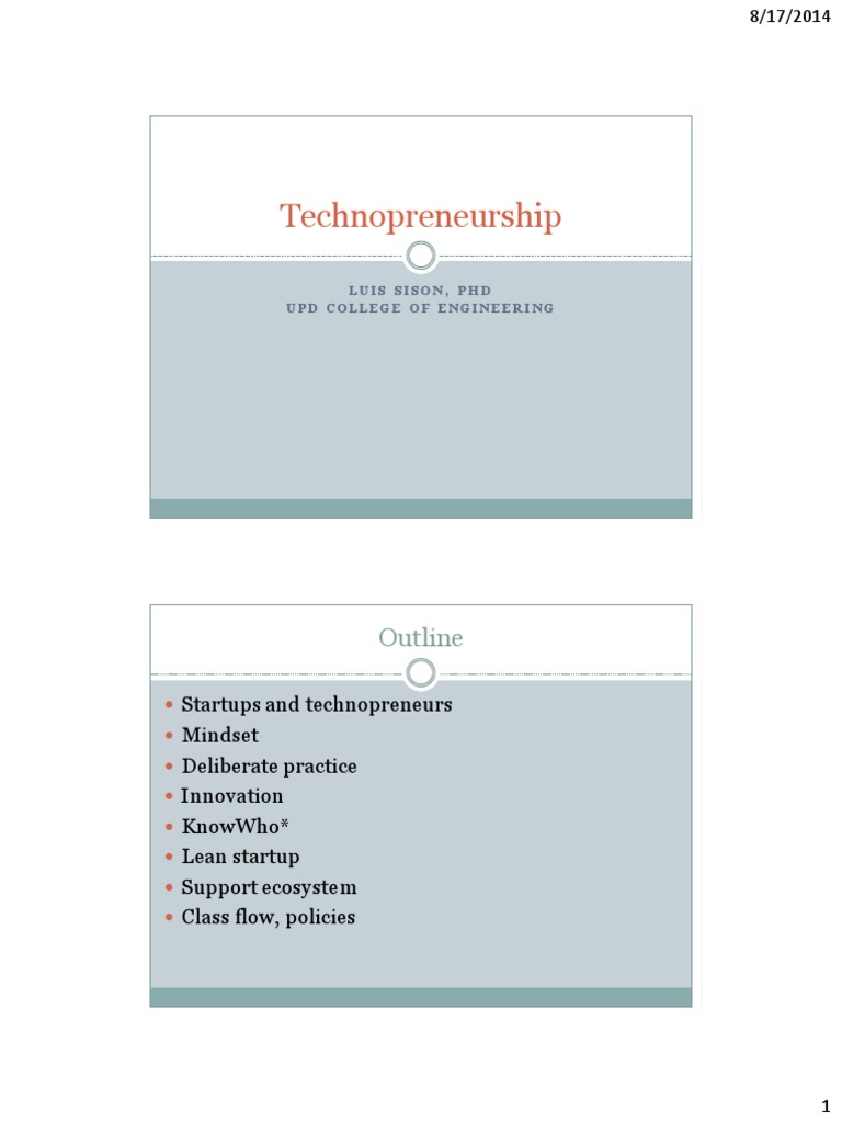 Technopreneurship Introduction | PDF | Innovation | Unmanned Aerial Vehicle
