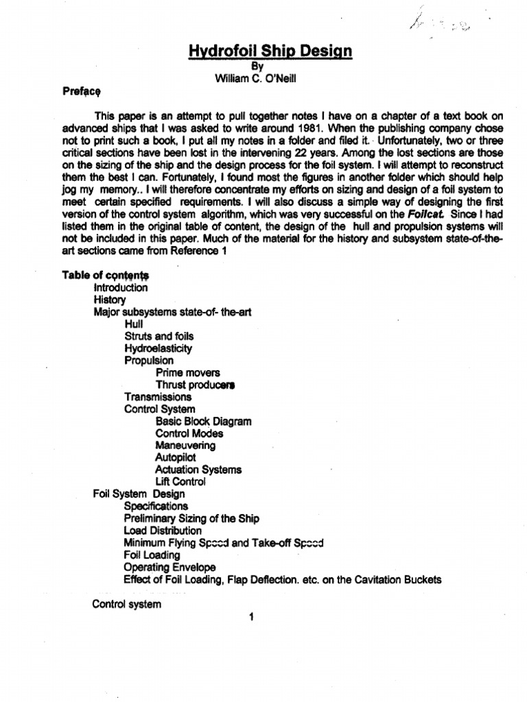 Hydrofoil Design and Control Systems | PDF | Propeller | Jet Engine