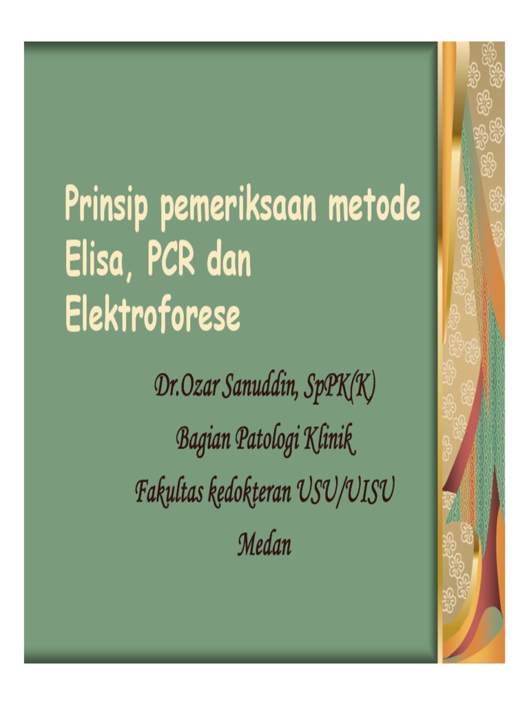 Slide Prinsip Pemeriksaan Metode Elisa - PCR Dan Elektroforese | PDF