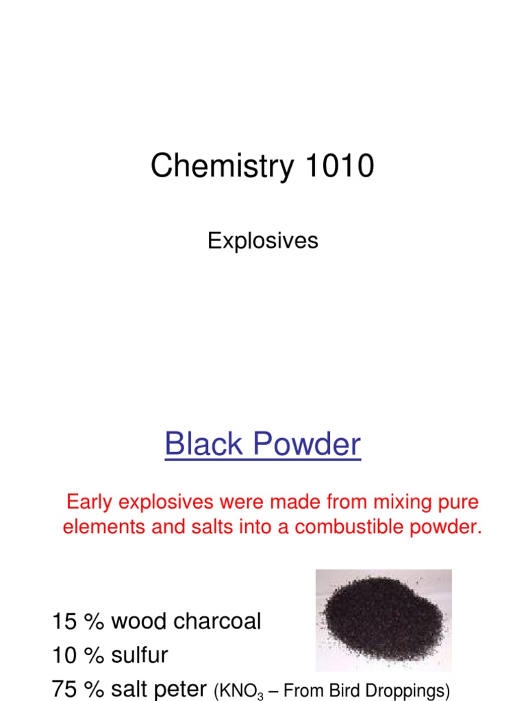 Understanding Explosives Chemistry | PDF