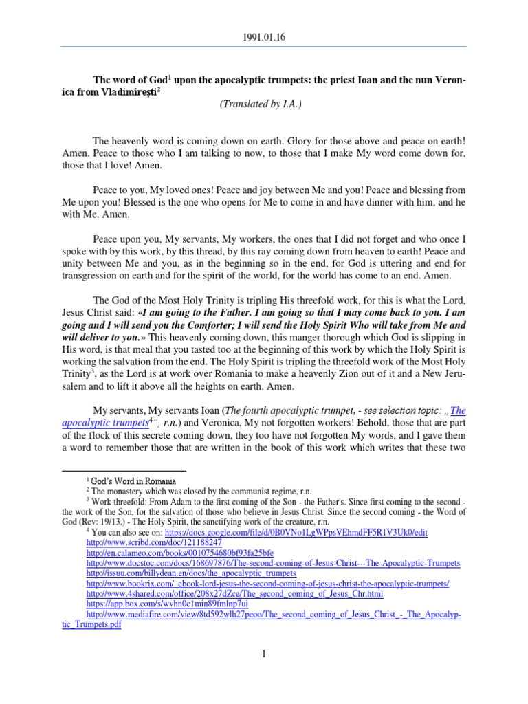 Divine Message on Apocalyptic Trumpets | PDF | Shepherd | Salvation