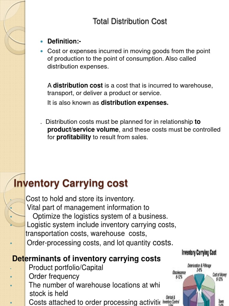 Total Cost of Distribution | PDF | Inventory | Packaging And Labeling