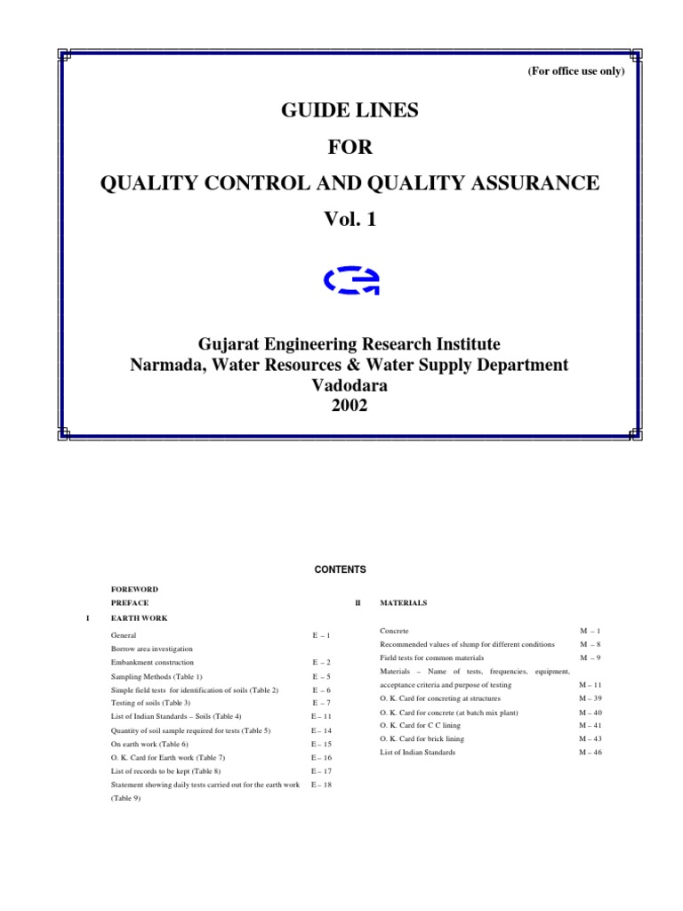 Quality Control & Tests | PDF | Concrete | Quality Assurance