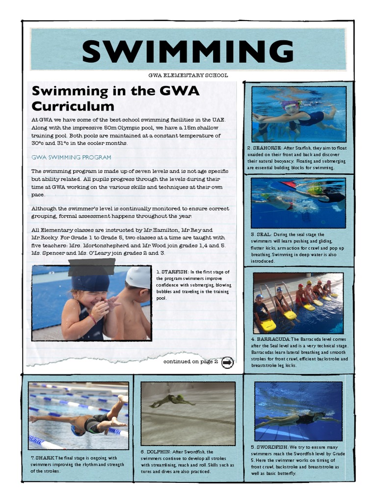 Curriculum Swimming 2014 | Download Free PDF | Swimming (Sport) | Water ...