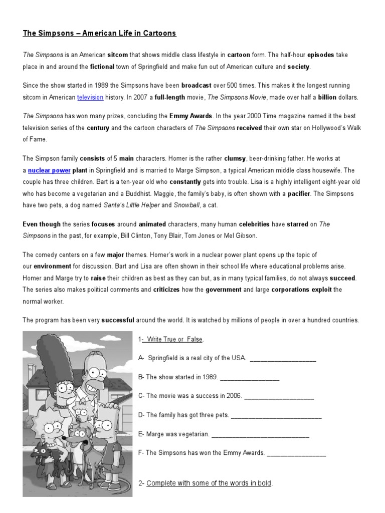 The Simpsons - American Life in Cartoons: Television | PDF | The ...