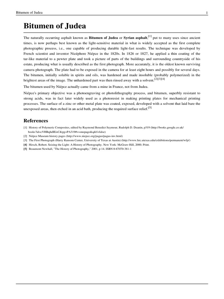 Bitumen of Judea | PDF | Optics | Applied And Interdisciplinary Physics