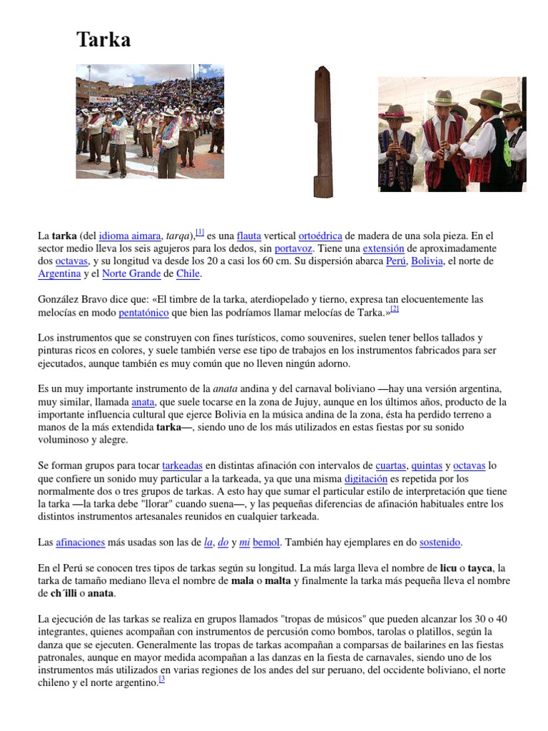 Tarka | PDF | Instrumentos musicales | Tecnología musical