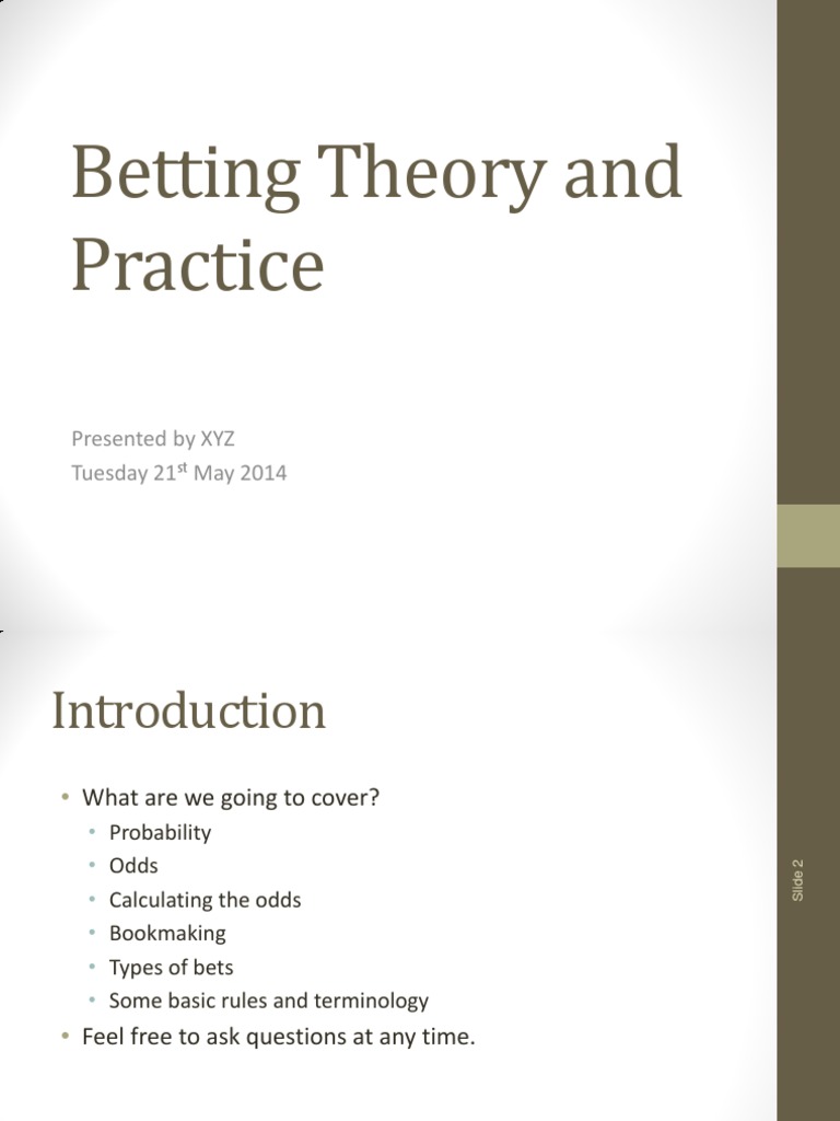 Betting Theory and Practice | PDF | Odds | Wagering