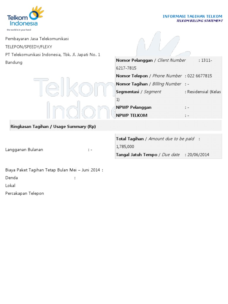 Informasi Tagihan Telkom | PDF | Pengelolaan Keuangan & Uang