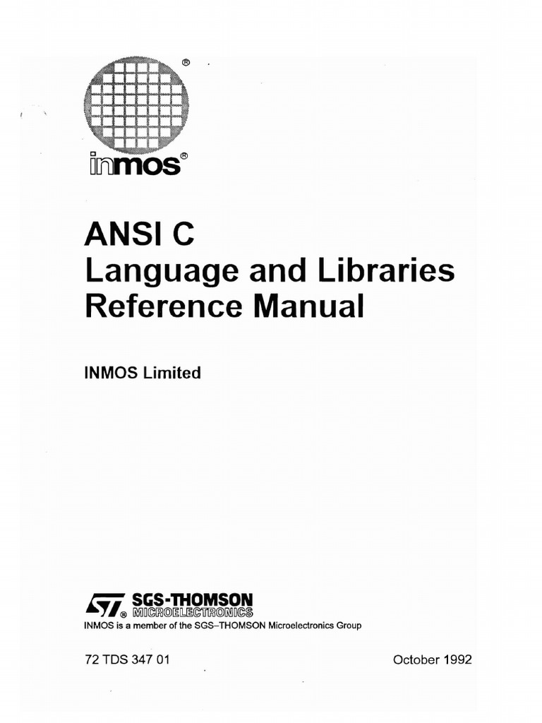 Ansi C Ref Man Ctds3lib Pdf C Programming Language String Computer Science 