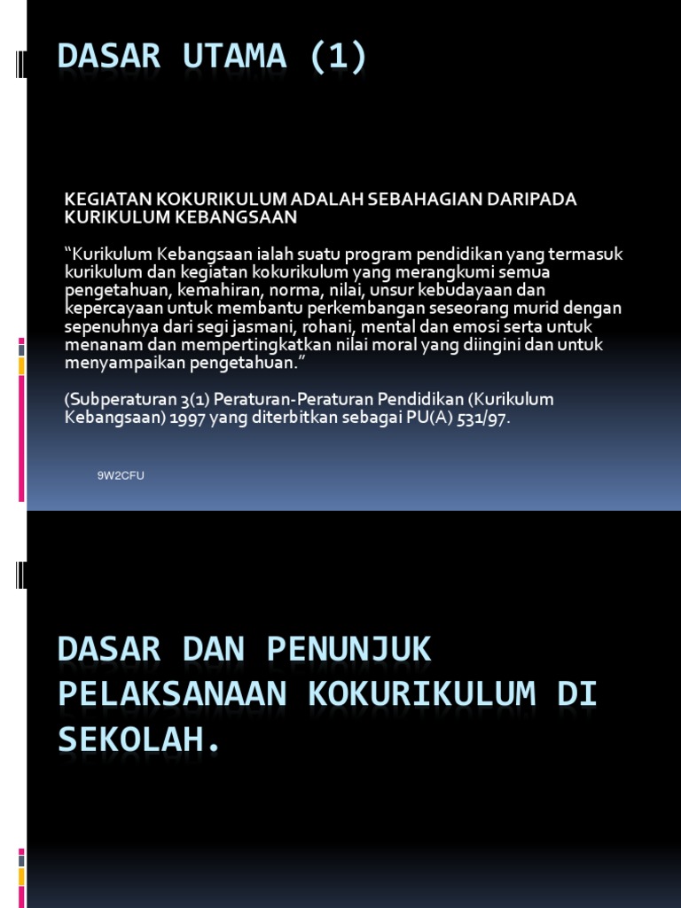 Pelaksanaan Kokurikulum Sekolah | PDF | Karier & Perkembangan