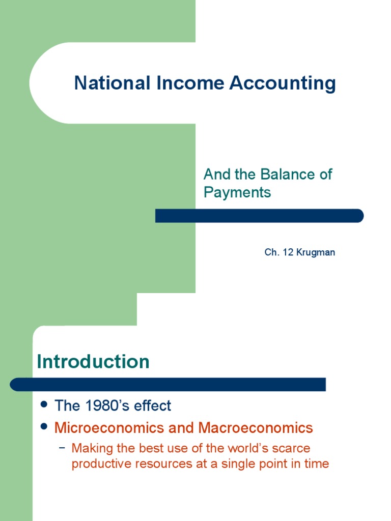 National Income Accounting Overview | PDF | Current Account | Measures ...