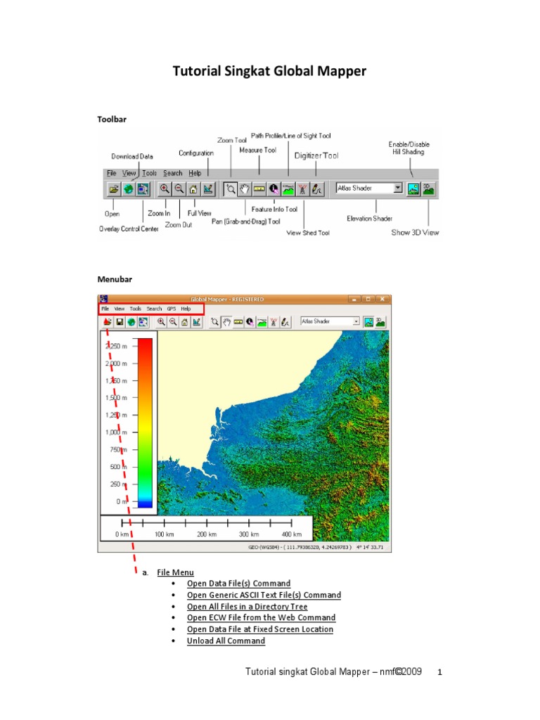Tutorial Sing Kat Global Mapper | PDF | Computing | Computing And Information Technology
